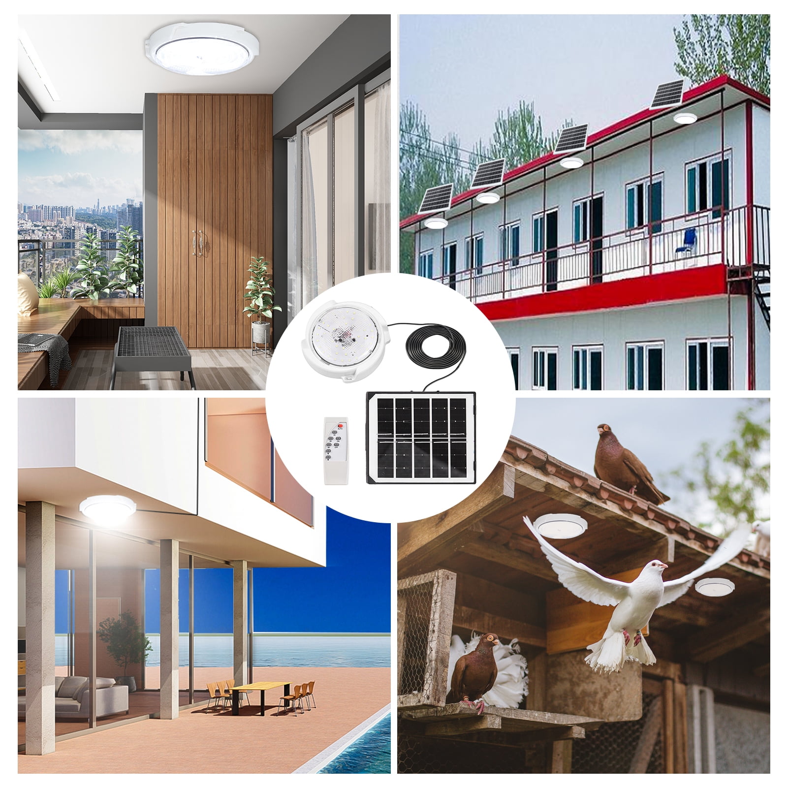 lamp,With Dimmable Remote Dimmable Remote Solar Indoor Solar 50 Led ...