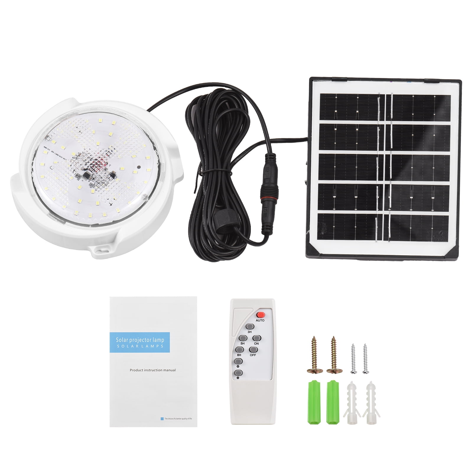 lamp,With Dimmable Remote Solar Indoor Solar L-ed Barn Solar Shed 50 L ...
