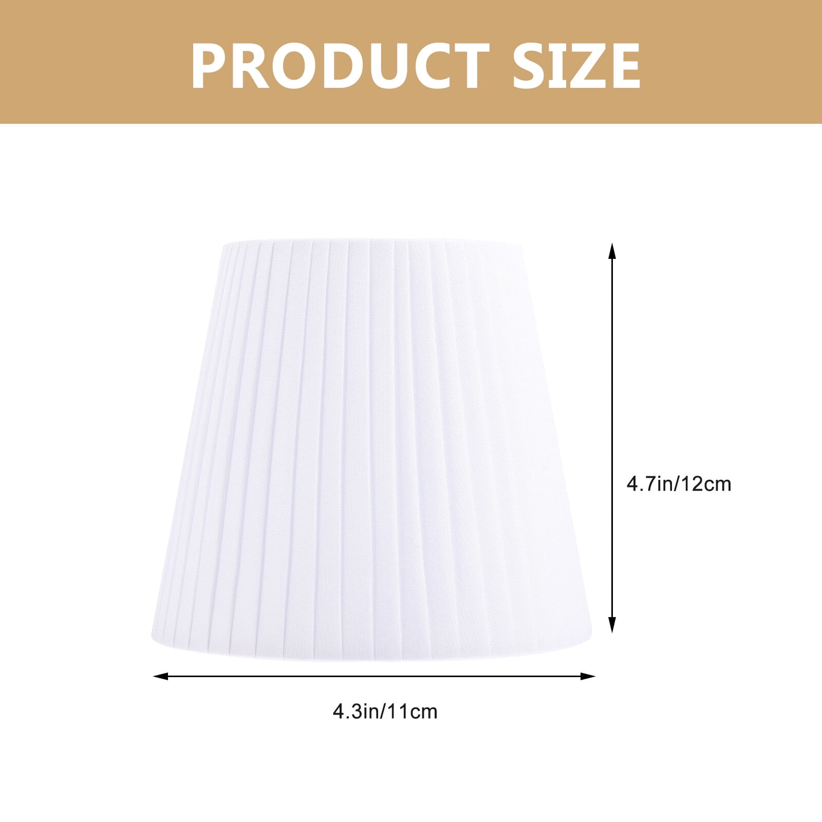 CIMAXIC Rustic White Cloth Lampshade Clip On for Table Lamps Simple ...