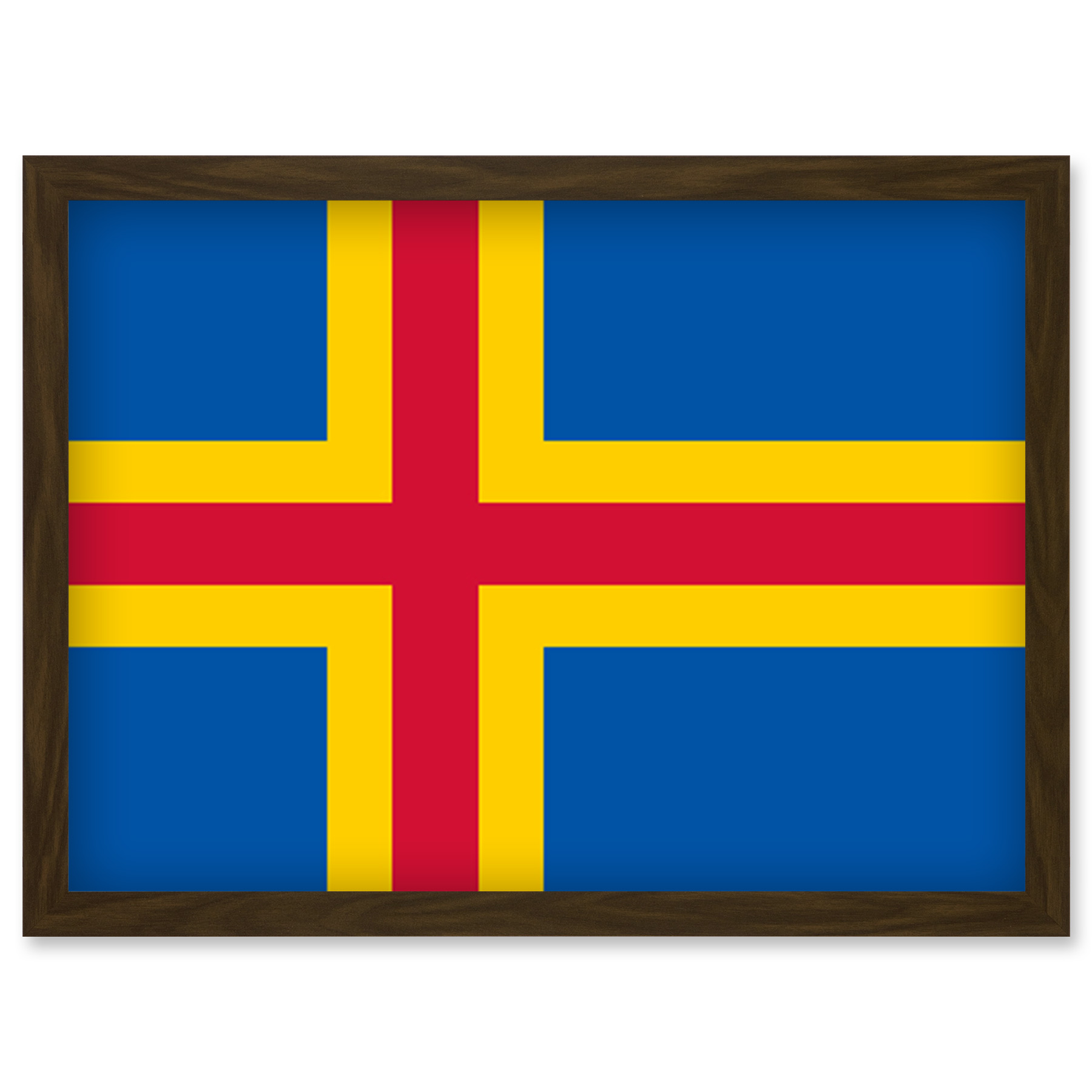 Åland Islands National Flag Patriotic Vexillology World Flags Country Region Poster Artwork ...
