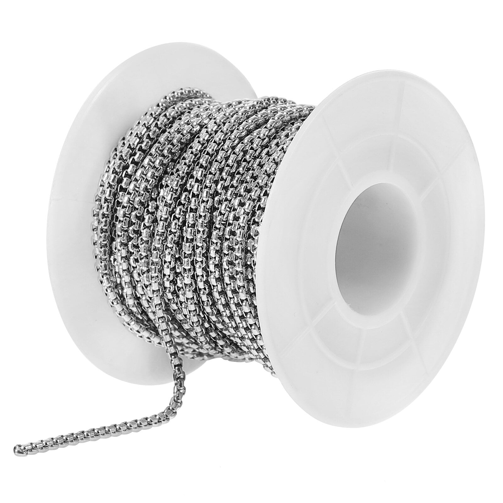 landege 1 Roll 10 Yards Square Bead Chain Stainless Steel Beaded ...