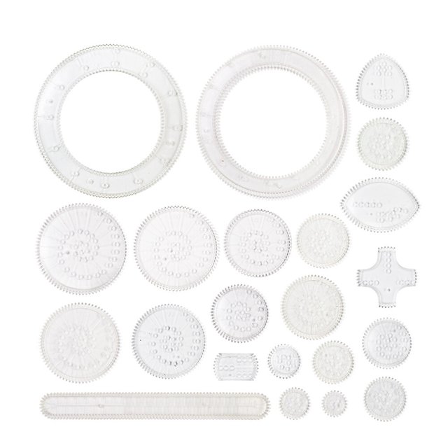 landege 1 Set 22pcs Art Drawing Template Ruler Drawing Ruler Set ...