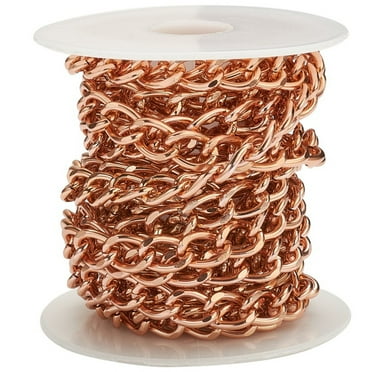 Whoamigo 1 Roll 5m Aluminum Twisted Curb Chains Silver Golden Chains ...