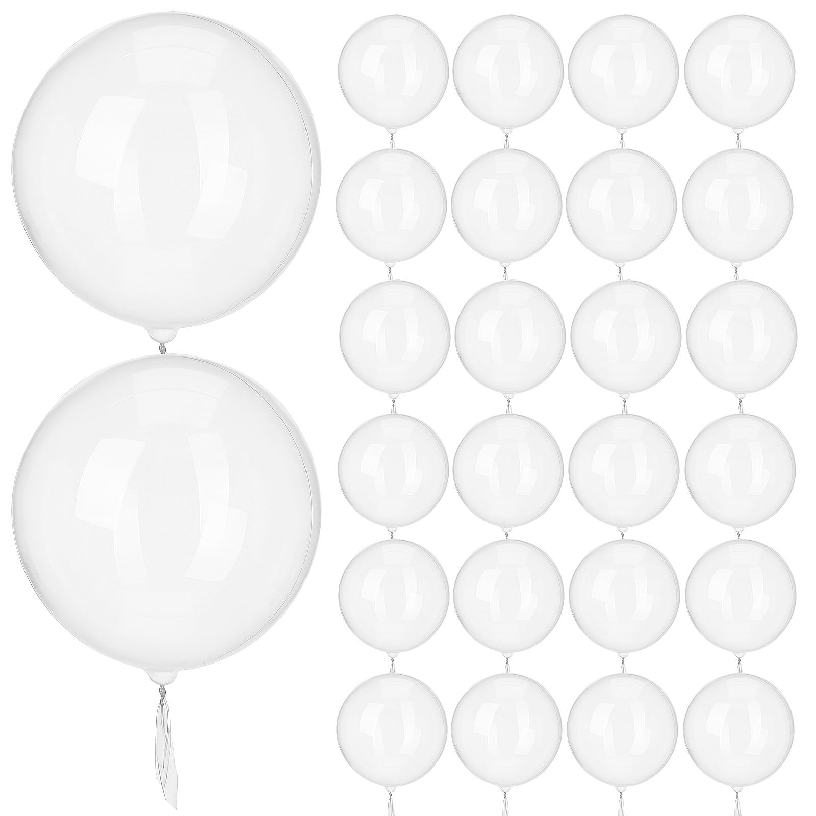 landege 100 Pcs Bubble Bobo Balloons Party Bobo Balloons Clear Balloons ...