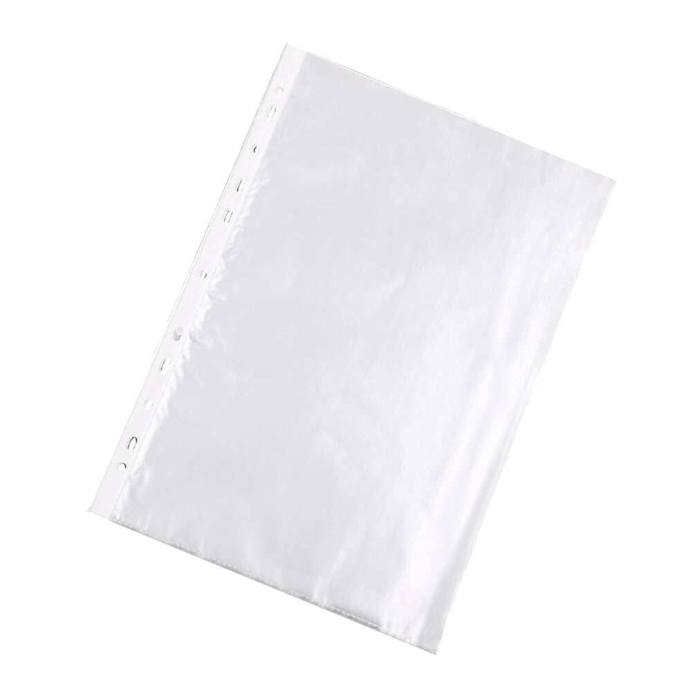 landege 100pcs A4 Transparent 11 Hole Paper Cover Loose Leaf Protect ...