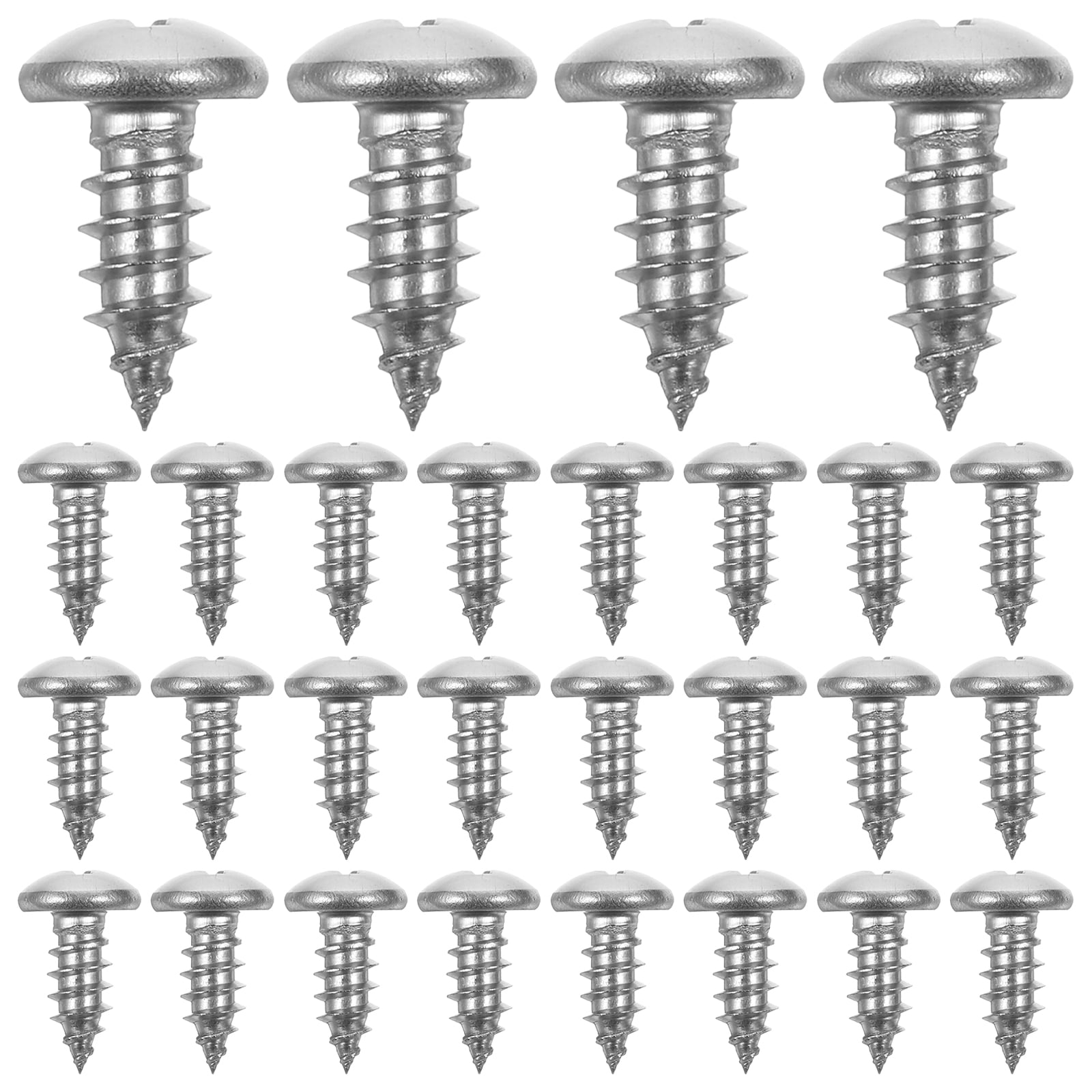 Landege 100-Pack Stainless Steel Self-Tapping Wood Screws Rust ...