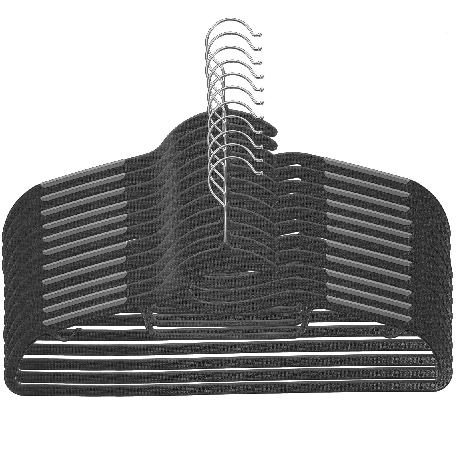 landege 10pcs Extra Wide Hangers Clothes Hanger Plastic Hangers Non ...