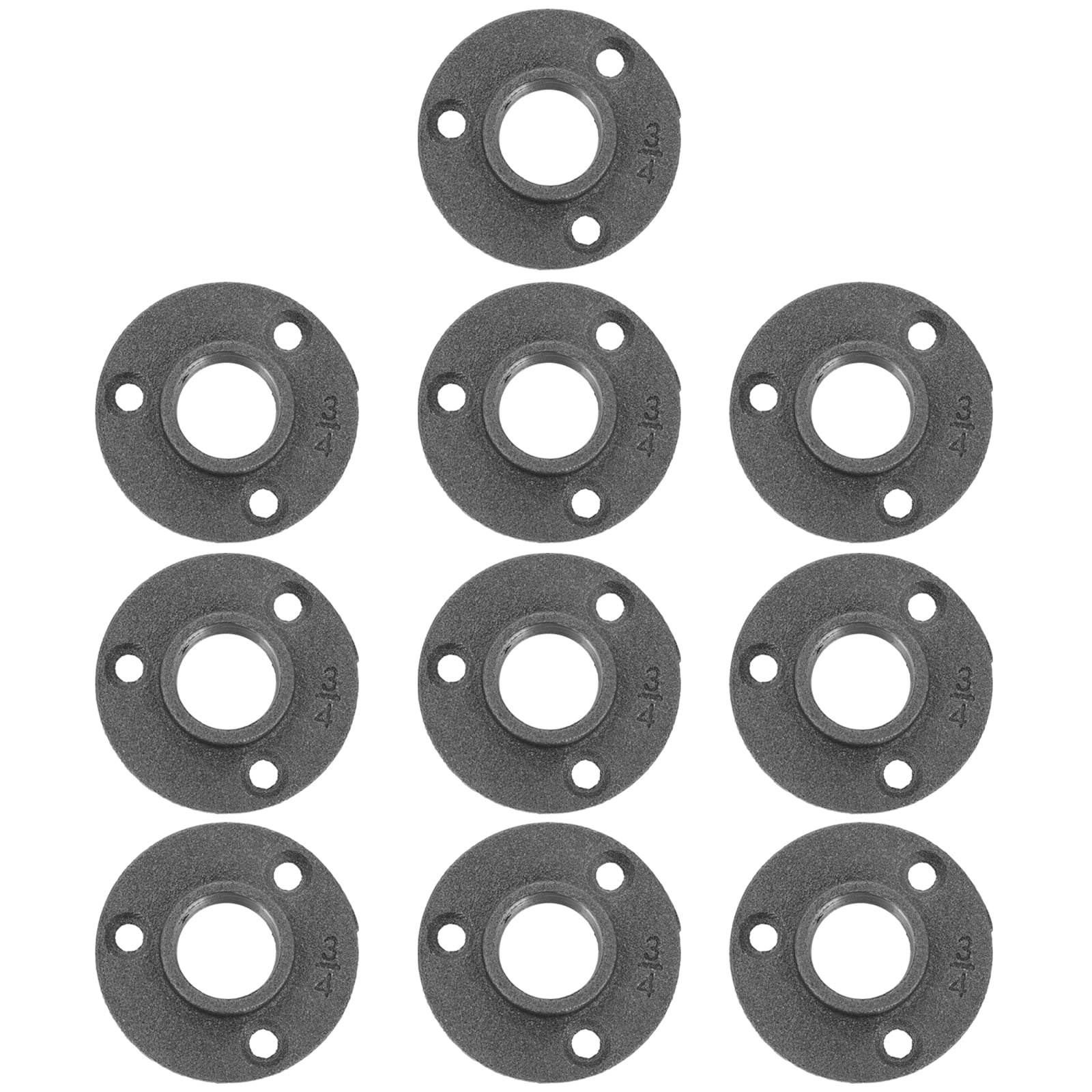 landege 10pcs Floor Flange Fixed Base Malleable Decorative Cast Iron ...