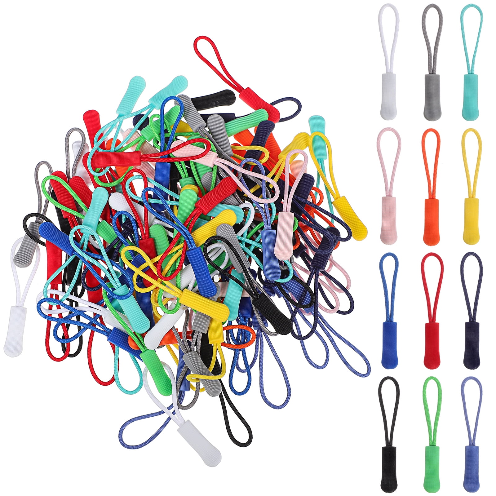 landege 120pcs Zipper Pull Replacement Zipper Extender Colored Zipper ...