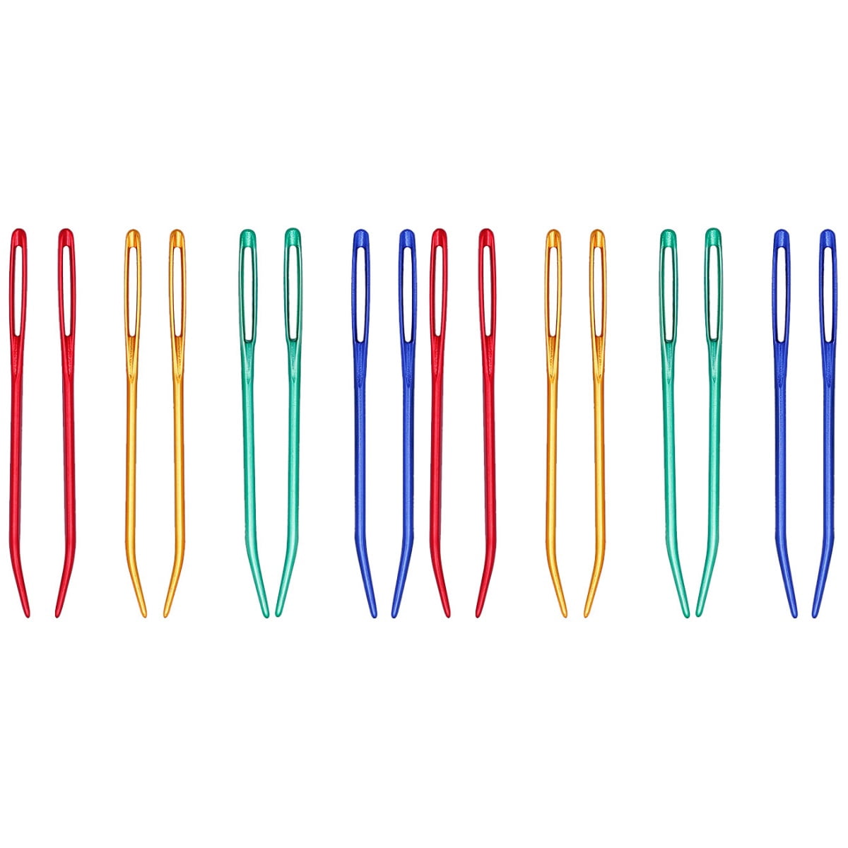 landege 16 Pcs Aluminium Large Hole Needles Weaving Tools Bending ...