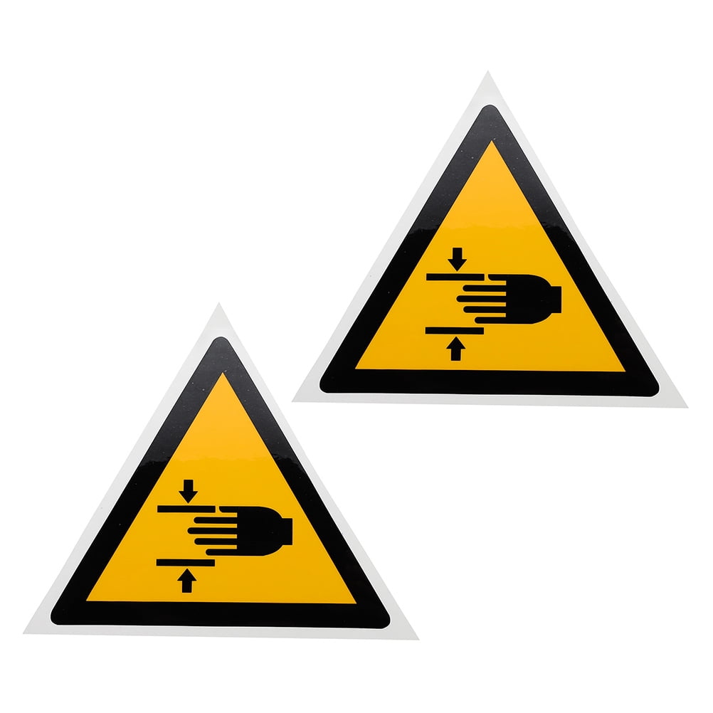 landege 2 Pcs Warning Hand Crushing Signs Hand Crushing Warning Labels ...