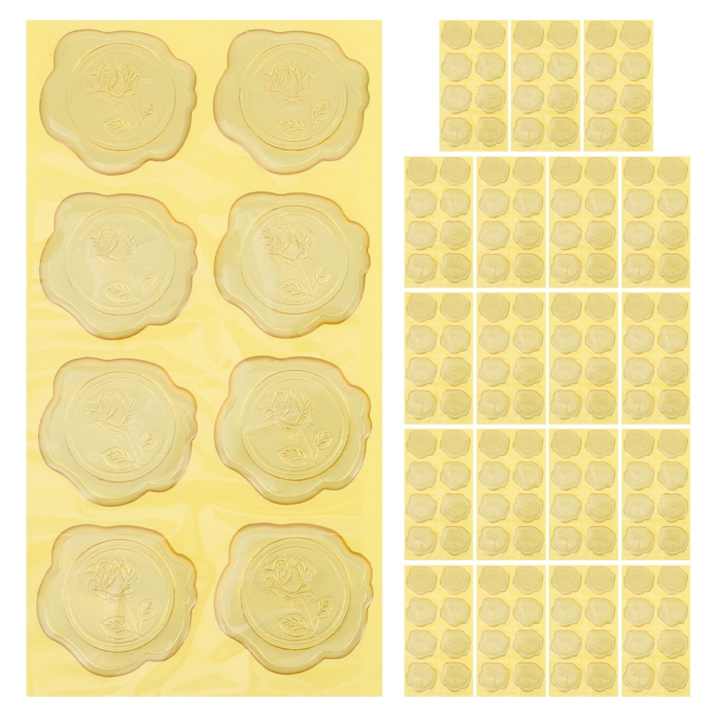 20 Sheets of Decorative Envelope Seals Stickers Small Adhesive Wax ...