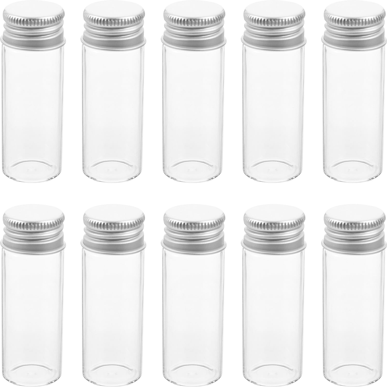 landege 20 pcs Clear Glass Bottles Reusable Glass Bottle Transparent ...
