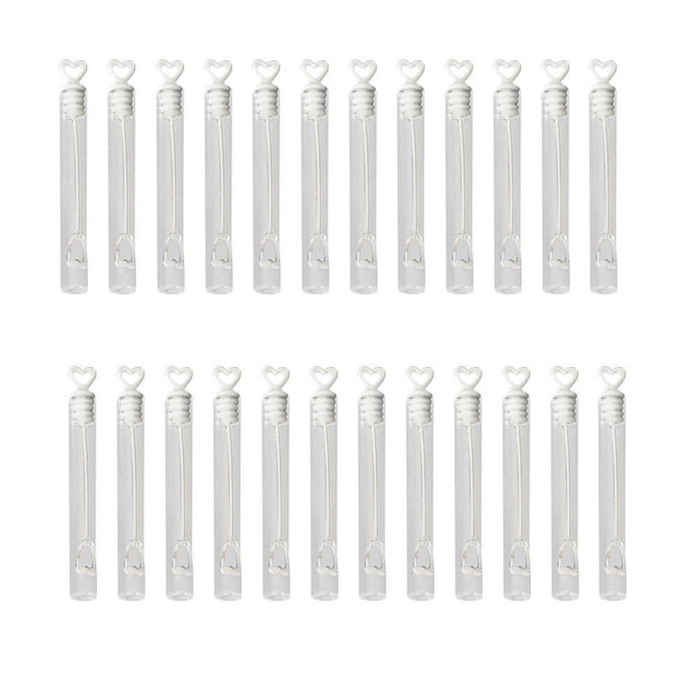 landege 24 Pcs Empty Bottle Love Heart Shaped Wand Tube Wedding Favour ...
