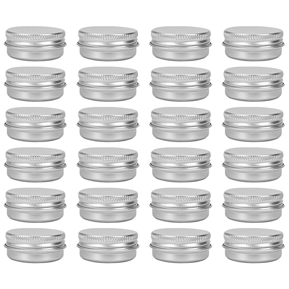 landege 24pcs Round Aluminum Box Jewelry Storage Case Small Aluminum ...