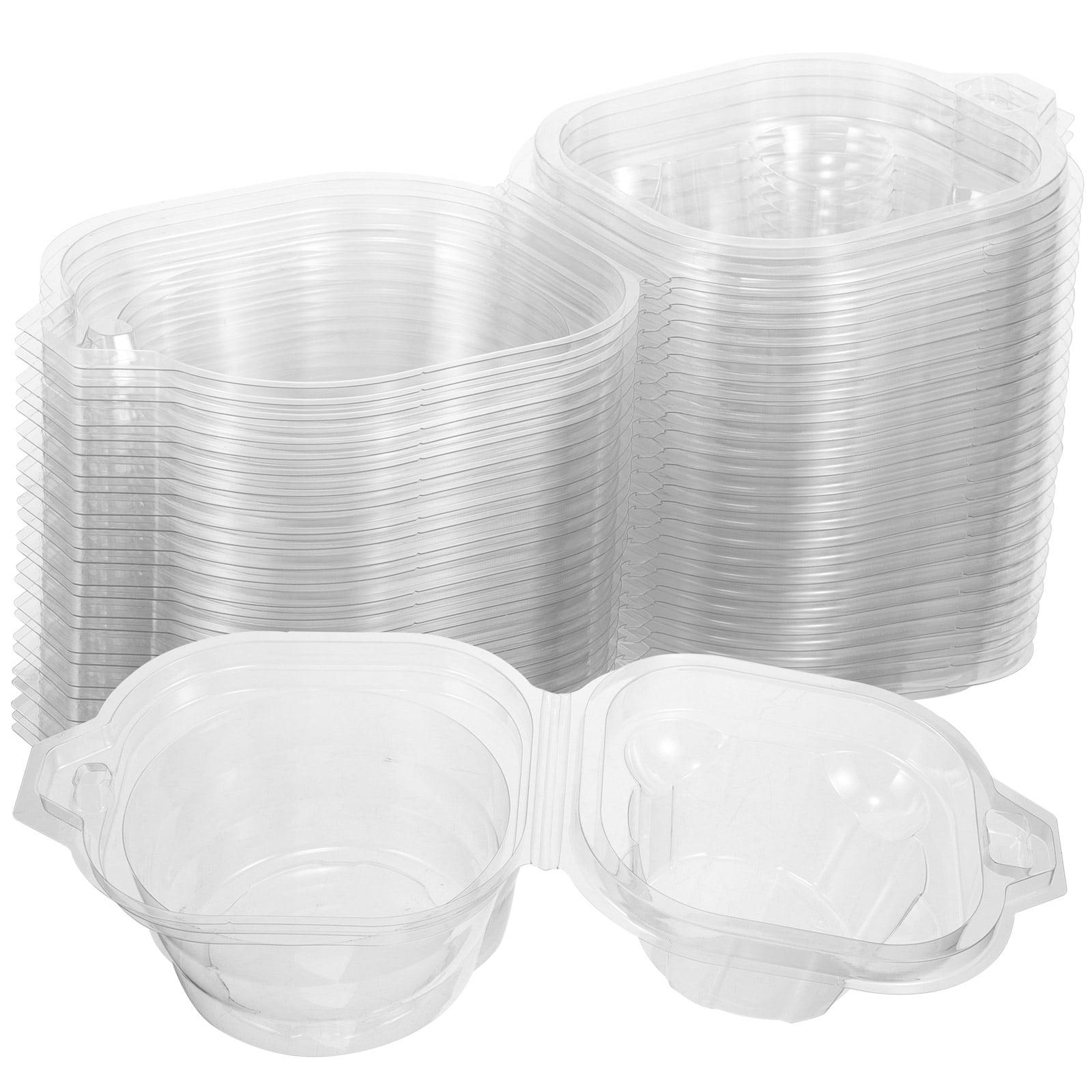 landege 25pcs Cupcake Box Mini Cake Box Small Clear Container Single ...