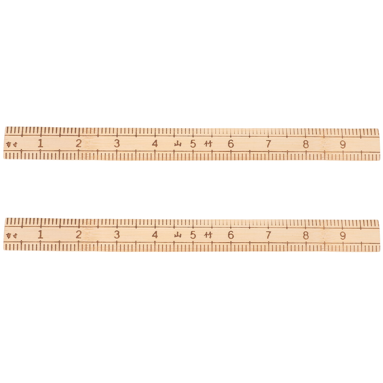 landege 2pcs Sewing Craft Ruler Sewing Ruler Tool Wood Sewing Cutting ...