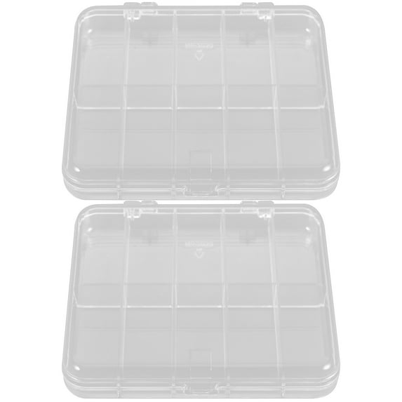 landege 2pcs Storage Containers Plastic Divider Box 8-compartment Screw ...