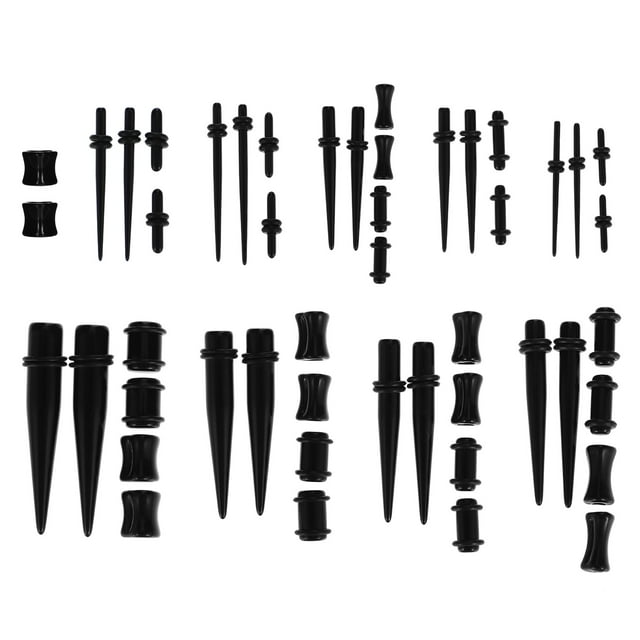 landege 48pcs Gauges Kit Ear Stretching Set 14G-00G Acrylic Taper Plug ...
