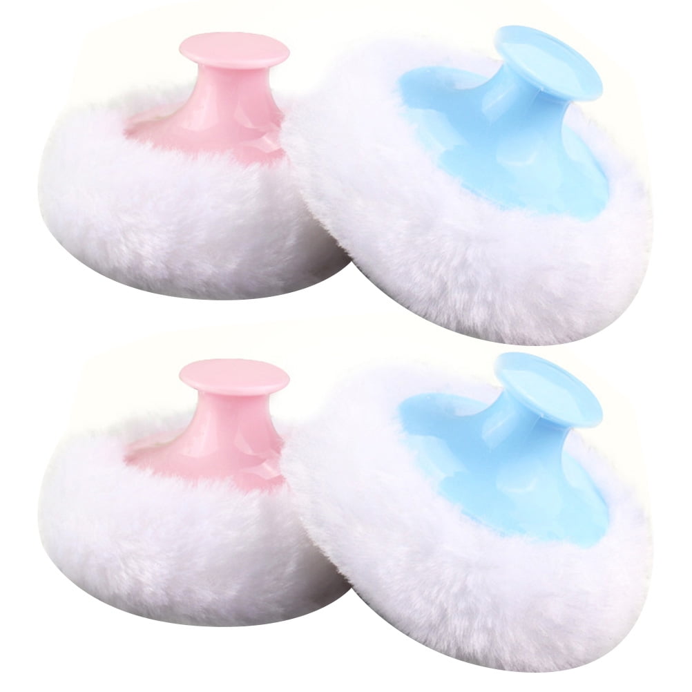 landege 4PCS Baby Talcum Powder Puffs Baby Body Powder Puffs with Short ...