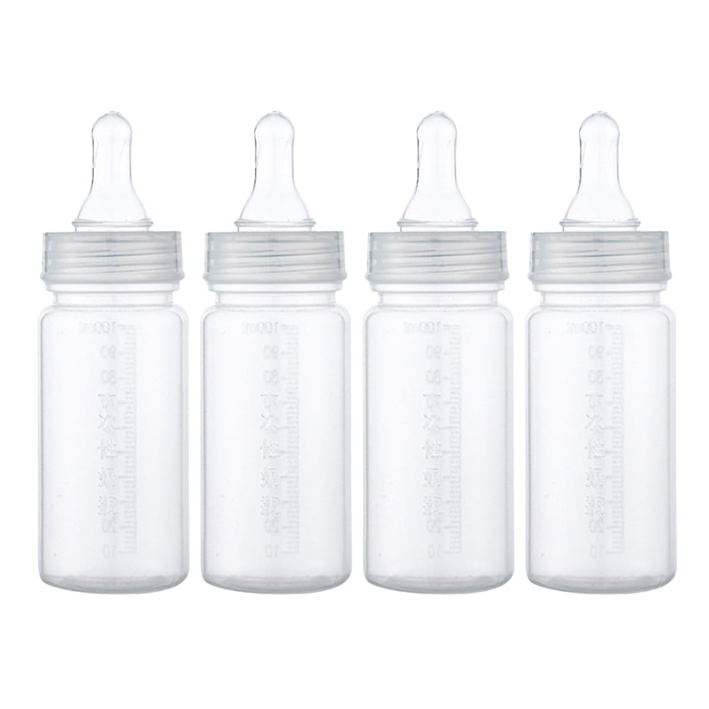 landege 4pcs Infant Bottle Disposable Baby Bottles 0-3 Months Plastic ...