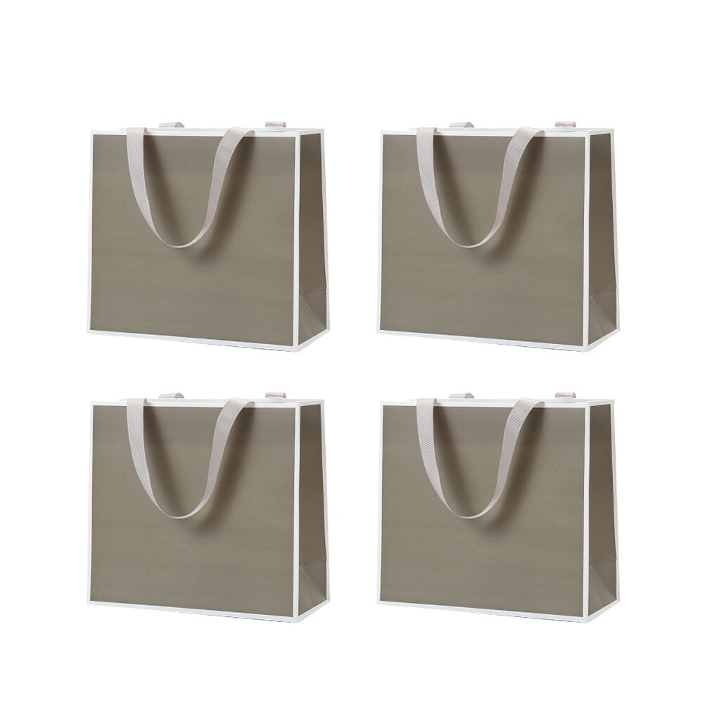 Landege 4-Pack Grey Paper Bags with Portable Rope Handles, Jewelry ...