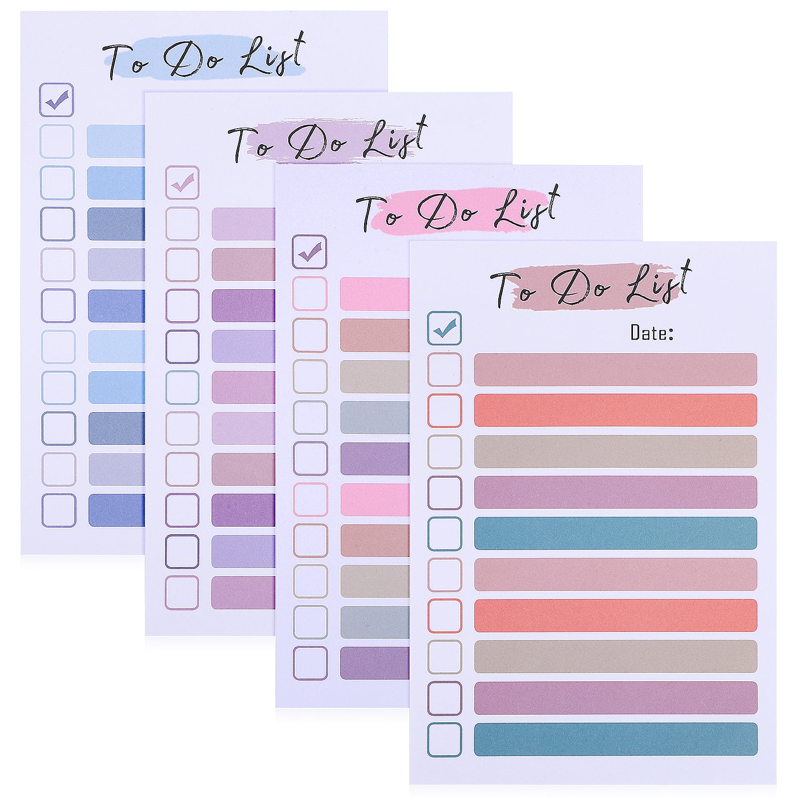 landege 4pcs To Do List Sticky Notes Memo Pads To Do List Note Pads ...