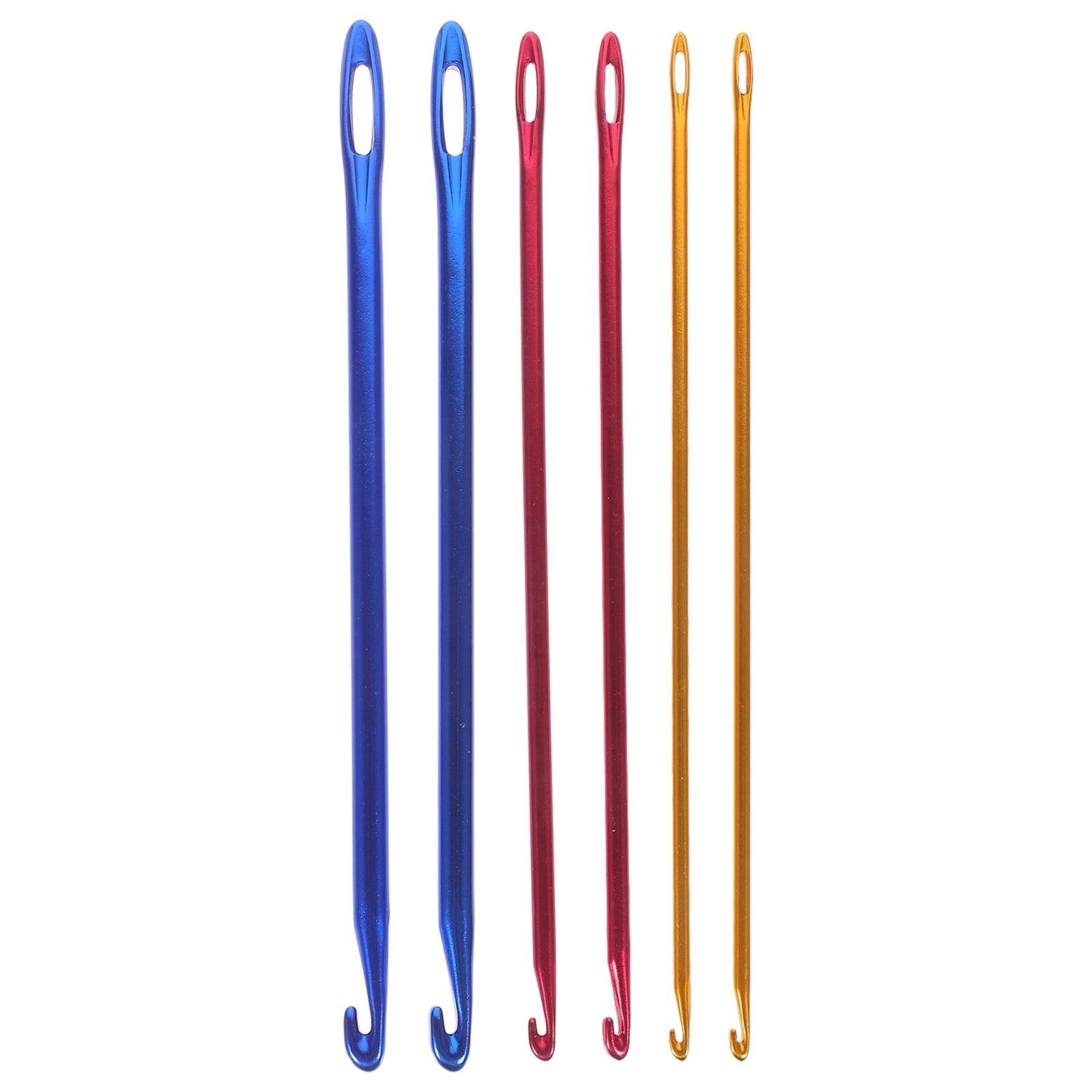 Landege 6 Pcs Aluminum Crochet Needles Set with Large Holes, Knitting ...