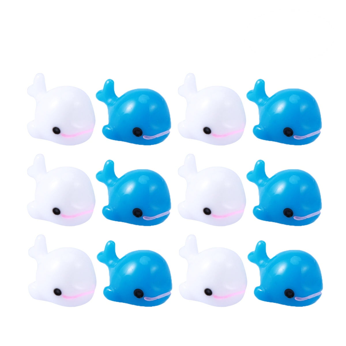 landege 65pcs Resin Dolphin Porpoise Delphis Sea Fish White Blue Whale ...