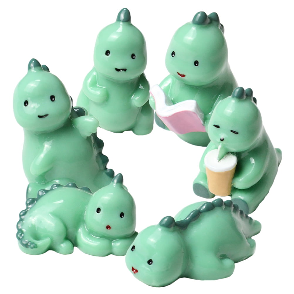 landege 6Pcs Miniature Dinosaur Figurines Tiny Animals Resin Animals ...