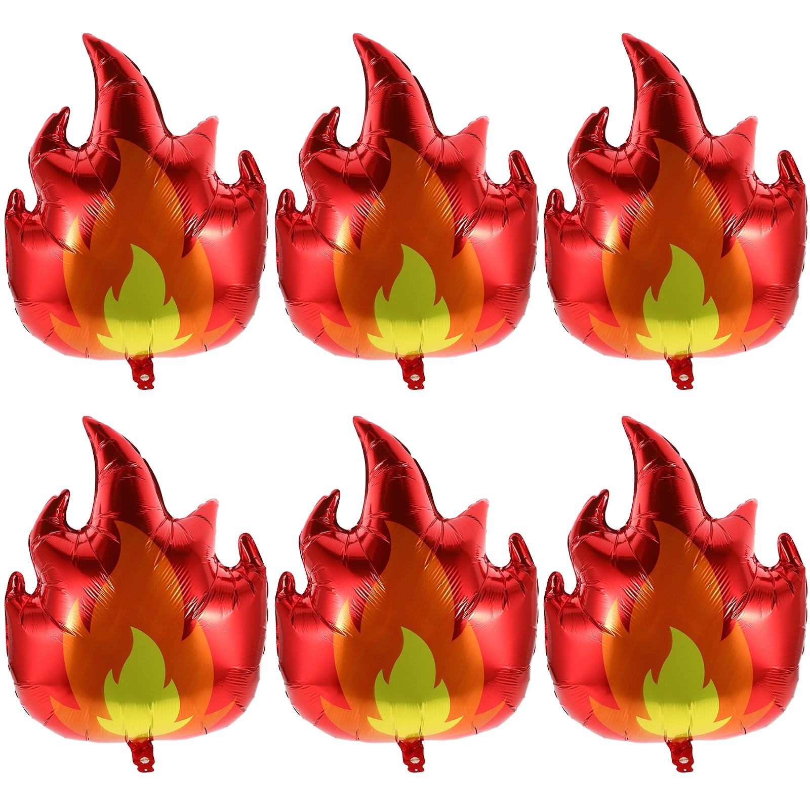 landege 6pcs Flame Balloons Sports Theme Party Balloons Flame Molding ...