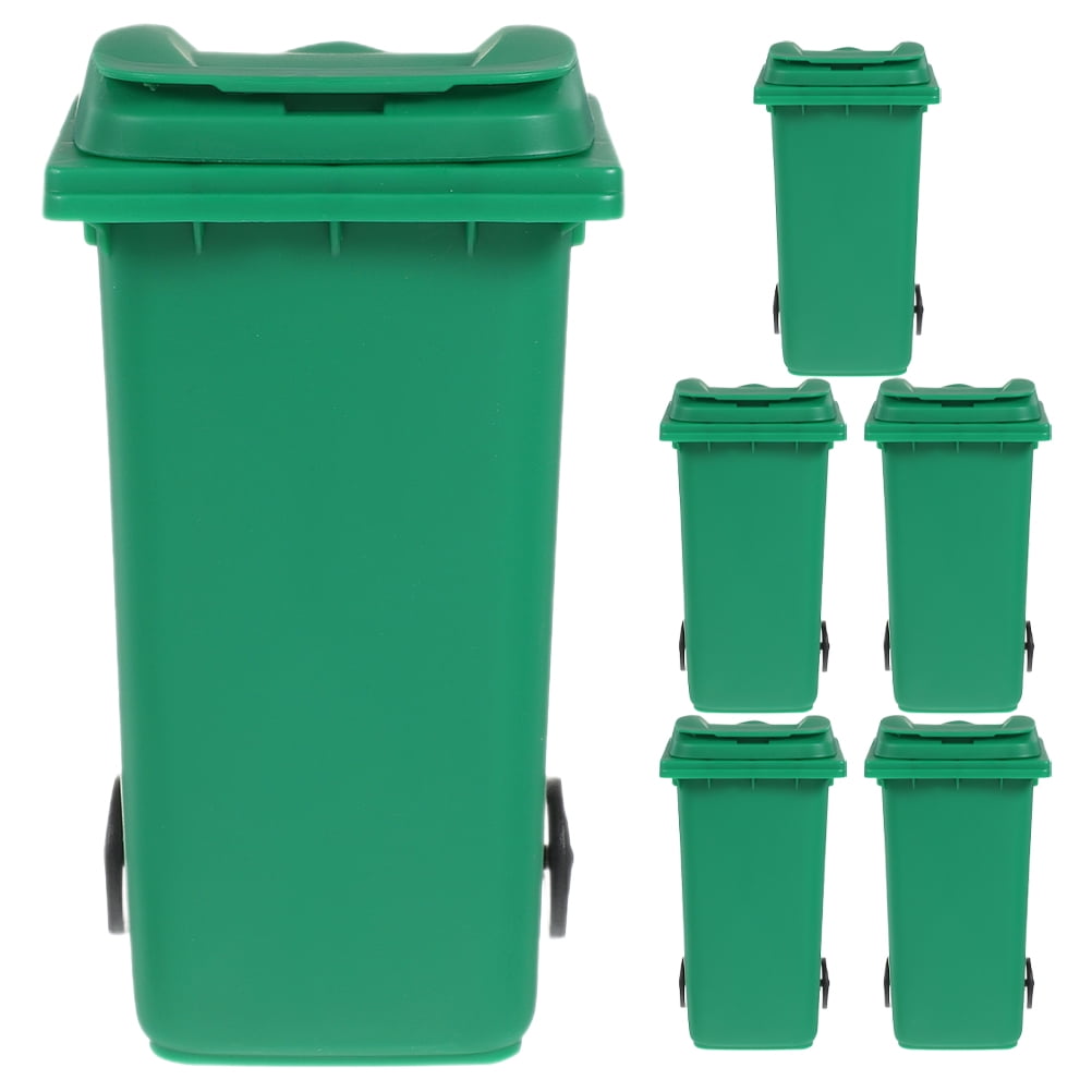 landege 6pcs Plastic Desktop Wastebasket Office Waste Can Trash Bin ...