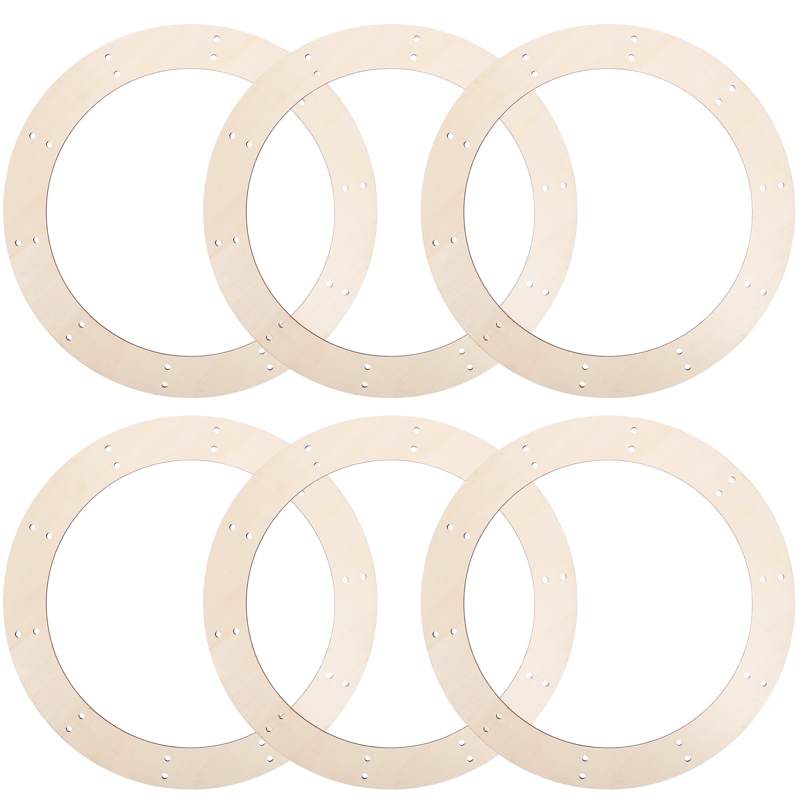 landege 6pcs Round Wreaths Frames DIY Circle Wooden Wreaths Frames ...