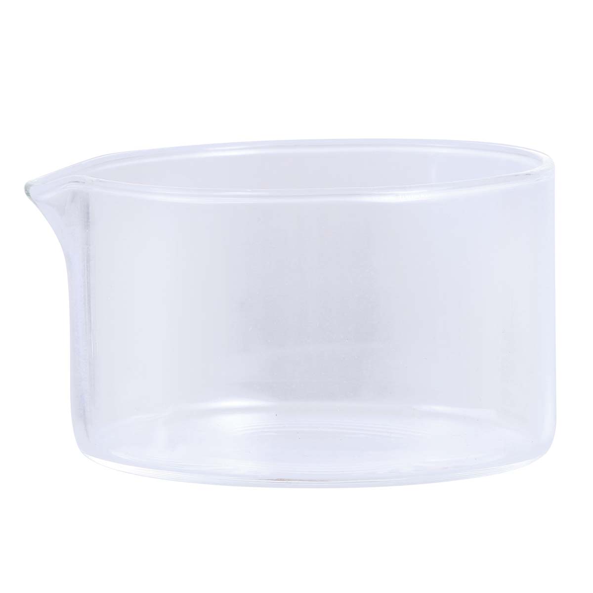 landege 80mm Glass Crystallizing Dish Flat Bottom Container with Spout ...