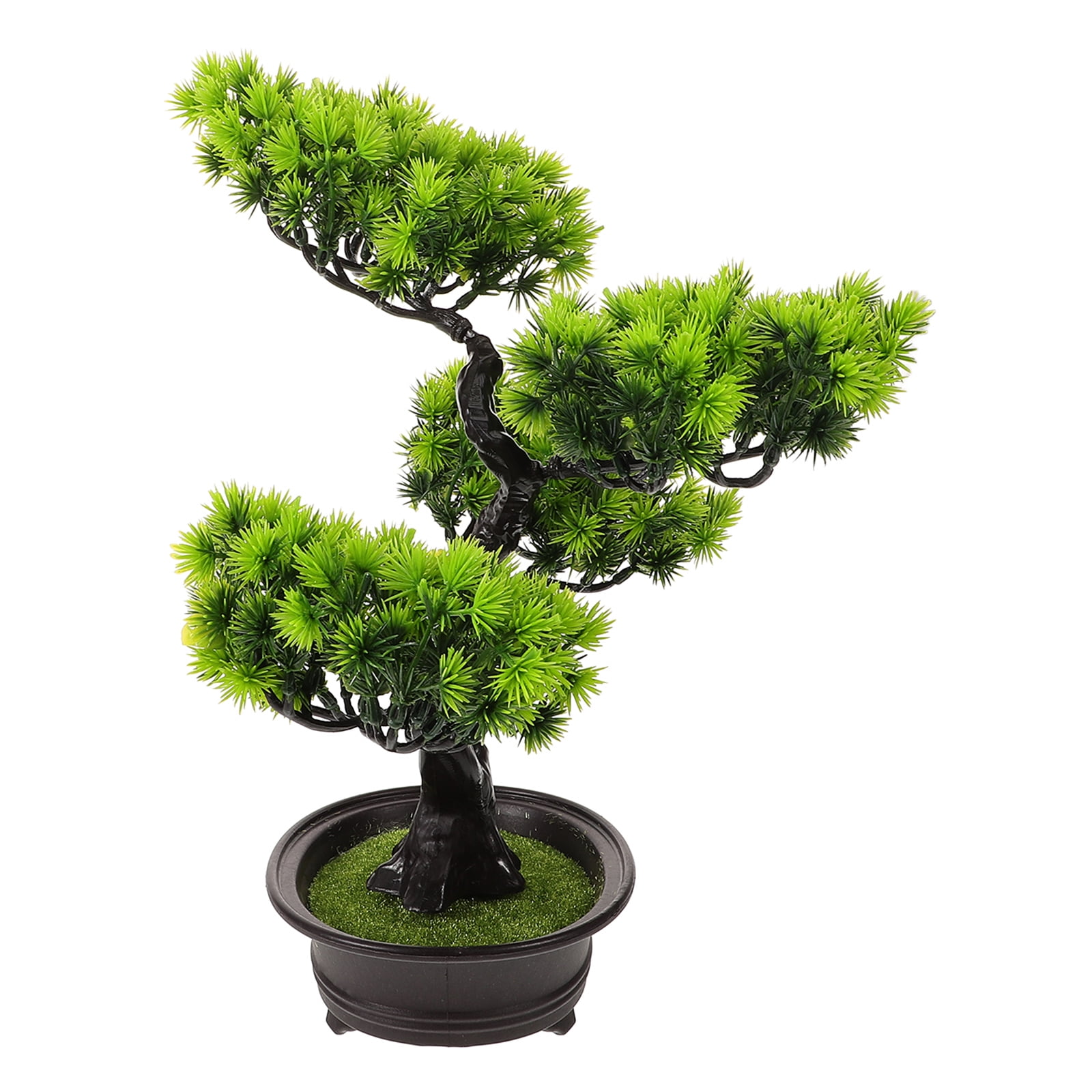 landege Artificial Bonsai Tree Fake Plant Decoration Potted Tree Faux Welcome Pine Potted Plant ...