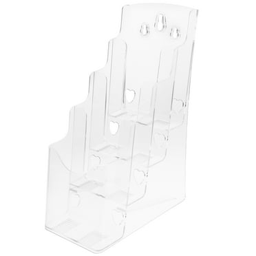 BERTDOMD Tabletop File Rack Multi-tier Brochure Rack Clear Pamphlet ...