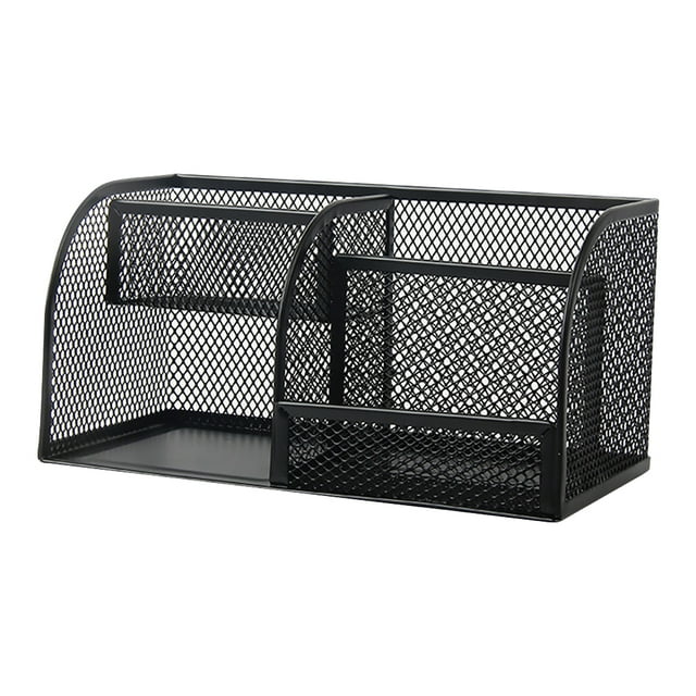 landege Metal Desk Organizer Stationary Mesh Basket 4 Compartment Table ...
