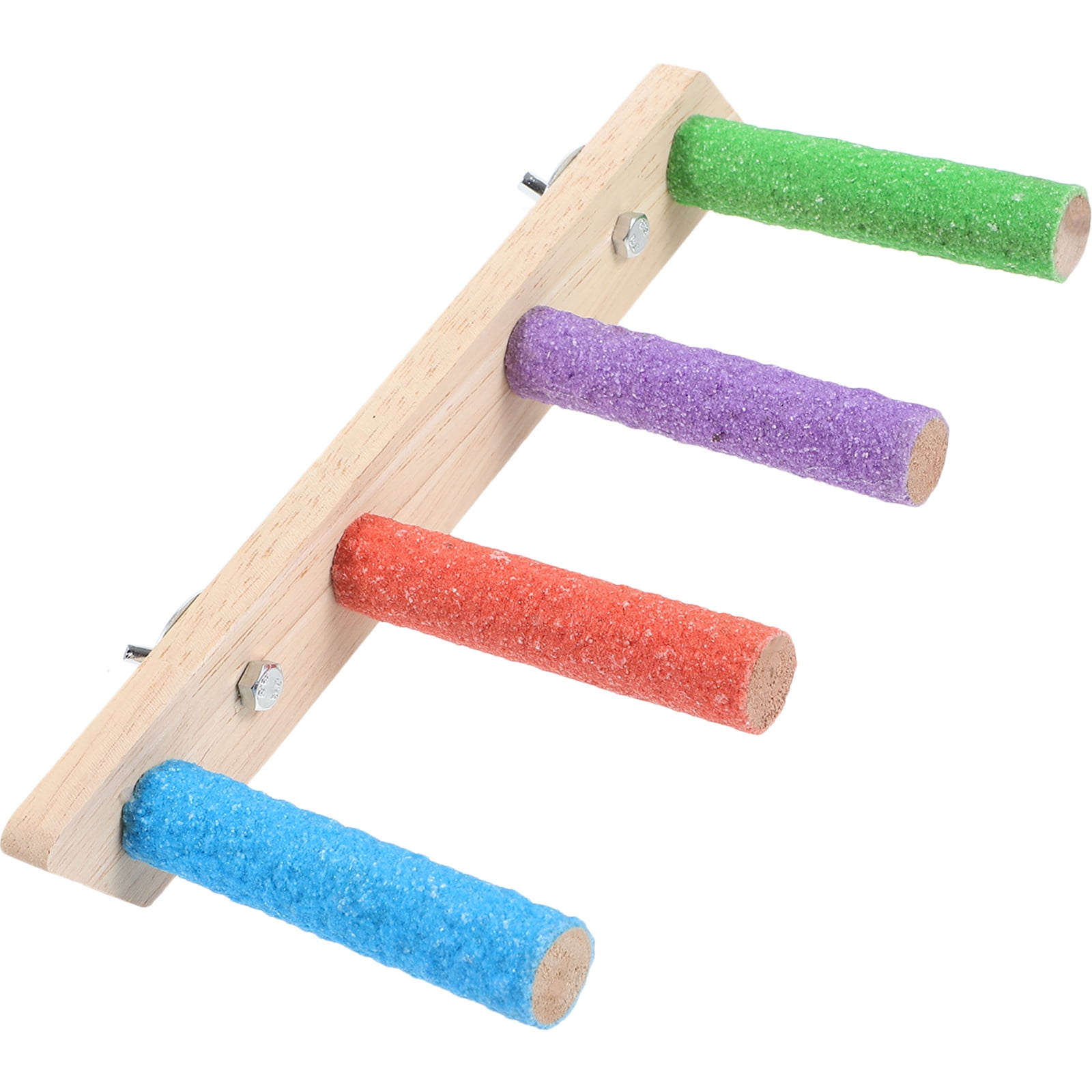 landege Multi-tiered Parrot Stand Perch Wooden Pet Bird Standing Perch ...