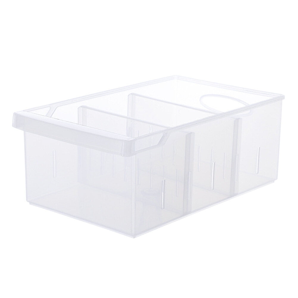 landege Refrigerator Storage Box with Compartments Plastic Crisper ...
