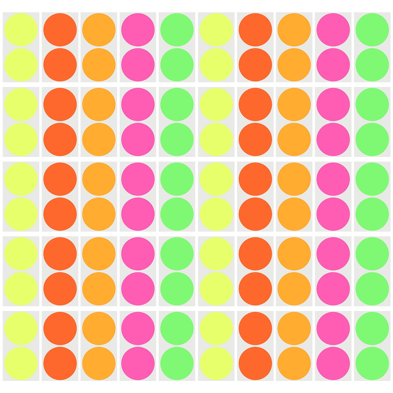 landege Round Color Coding Circle Dot Sticker Labels Fluorescent Dot ...
