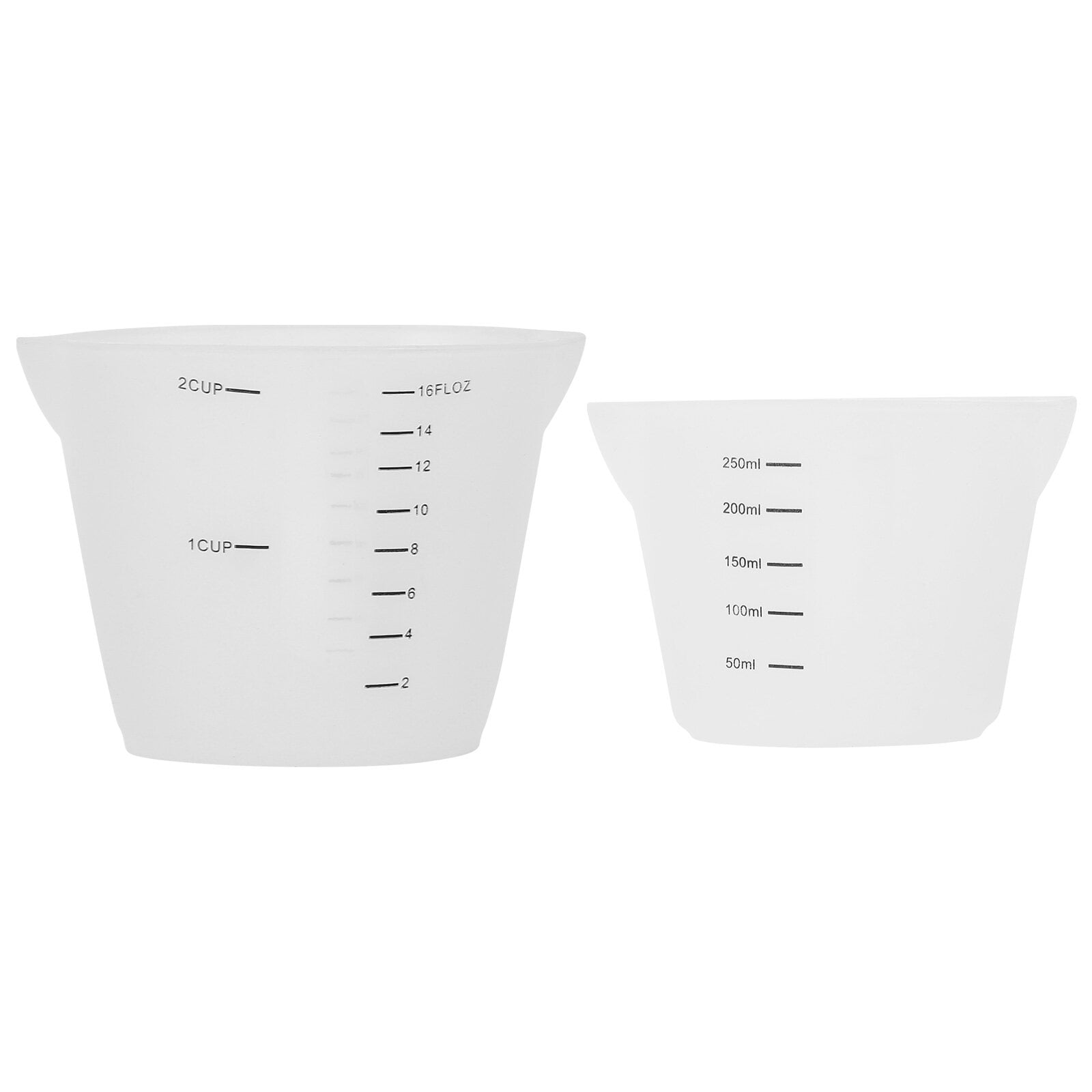 landege Silicone Measuring Cups Set, 2 Non- Mixing Cups, Silicone ...