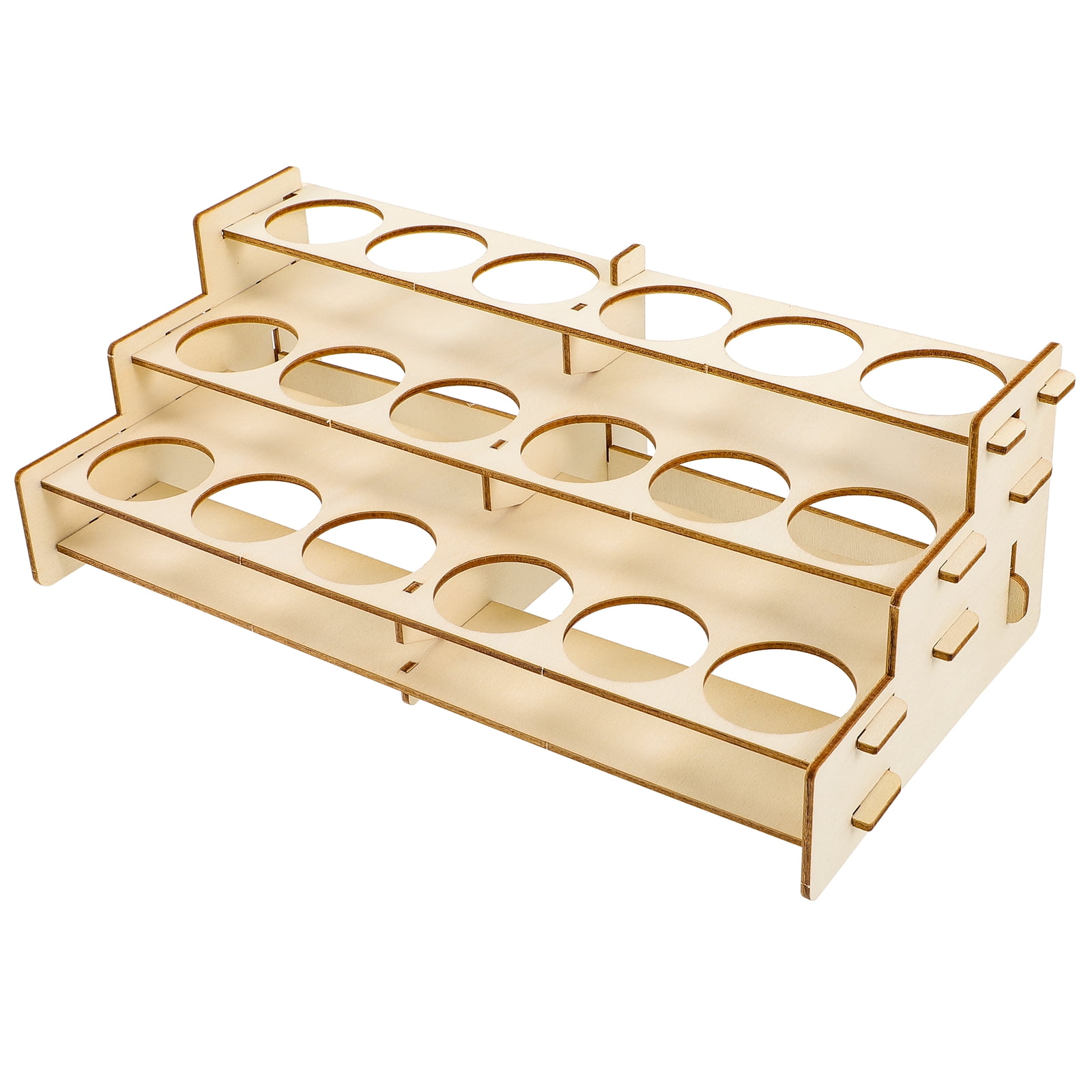 landege Wooden Paint Rack Storage Stand Pigment Holder Home Ink Bottle ...