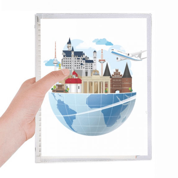 landmark journey germany plane notebook loose diary refillable journal ...
