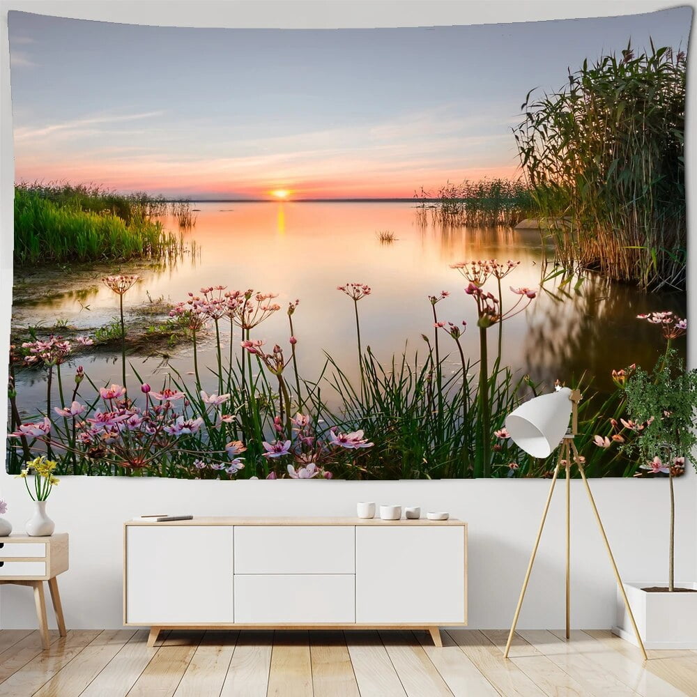 landscape Forest Tree Printed Large Wall Tapestry Cheap Hippie Wall ...
