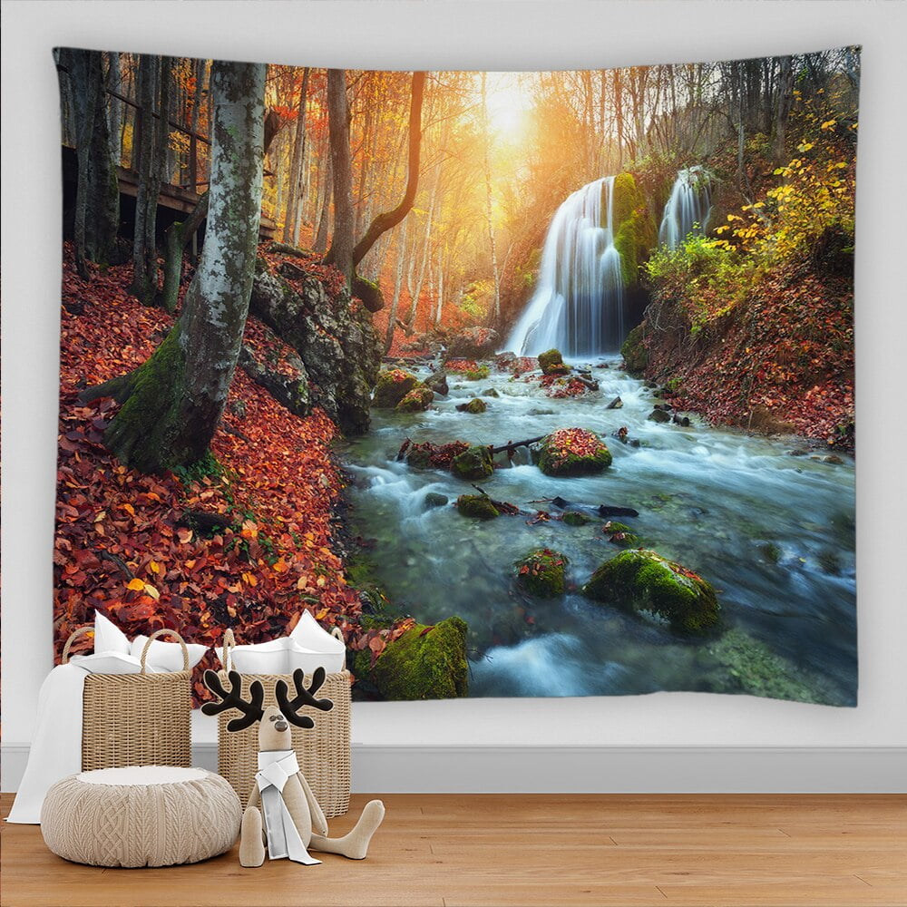 landscape Natural Forest Printed Large Wall Tapestry Hippie Wall ...
