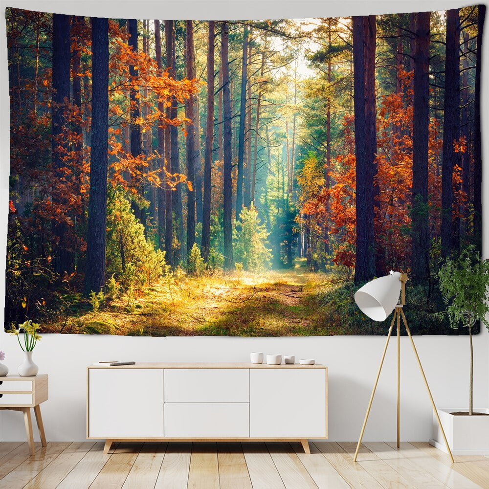 landscape Natural Forest Printed Large Wall Tapestry Hippie Wall ...