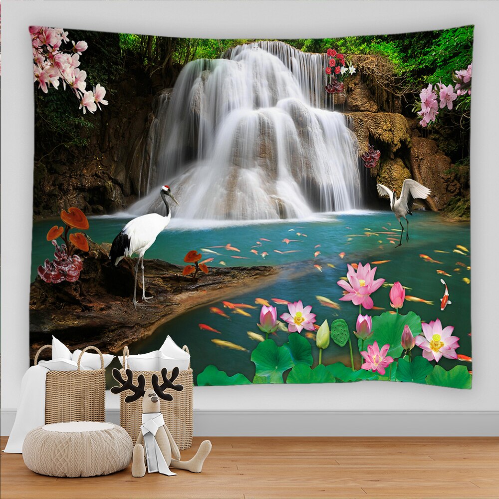 landscape Natural Forest Printed Large Wall Tapestry Hippie Wall ...