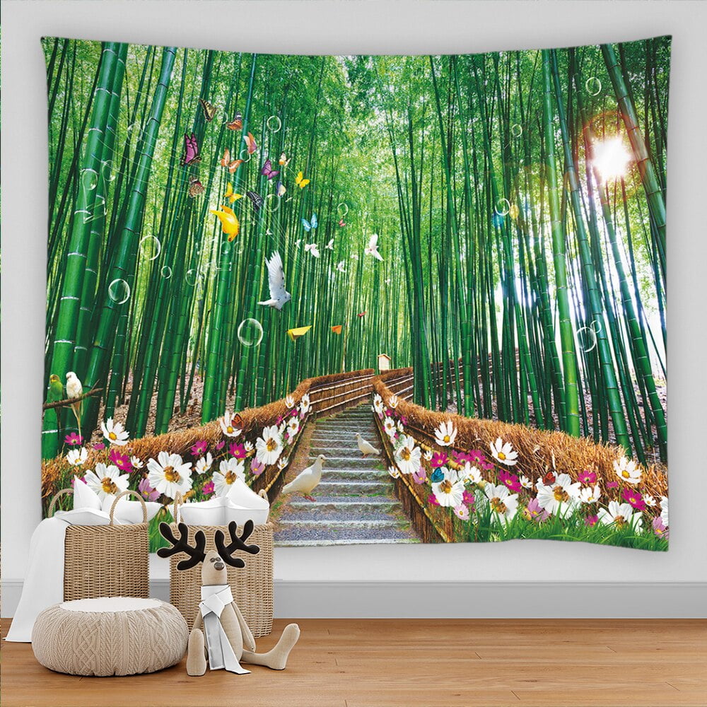 landscape Natural Forest Printed Large Wall Tapestry Hippie Wall ...