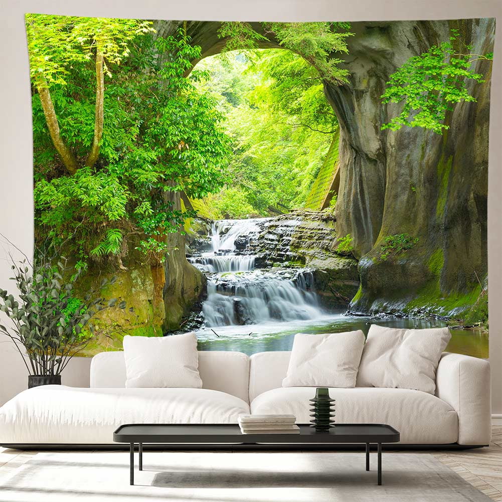 landscape Natural Forest Printed Large Wall Tapestry Hippie Wall ...