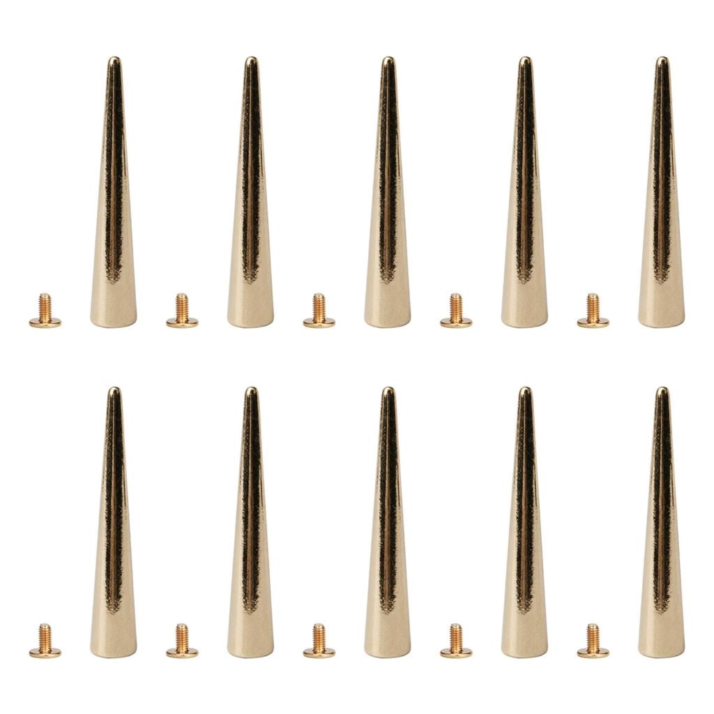 lanema 10 Set Punk Styles Spikes Screwback Spikes Leathercraft Rivets ...